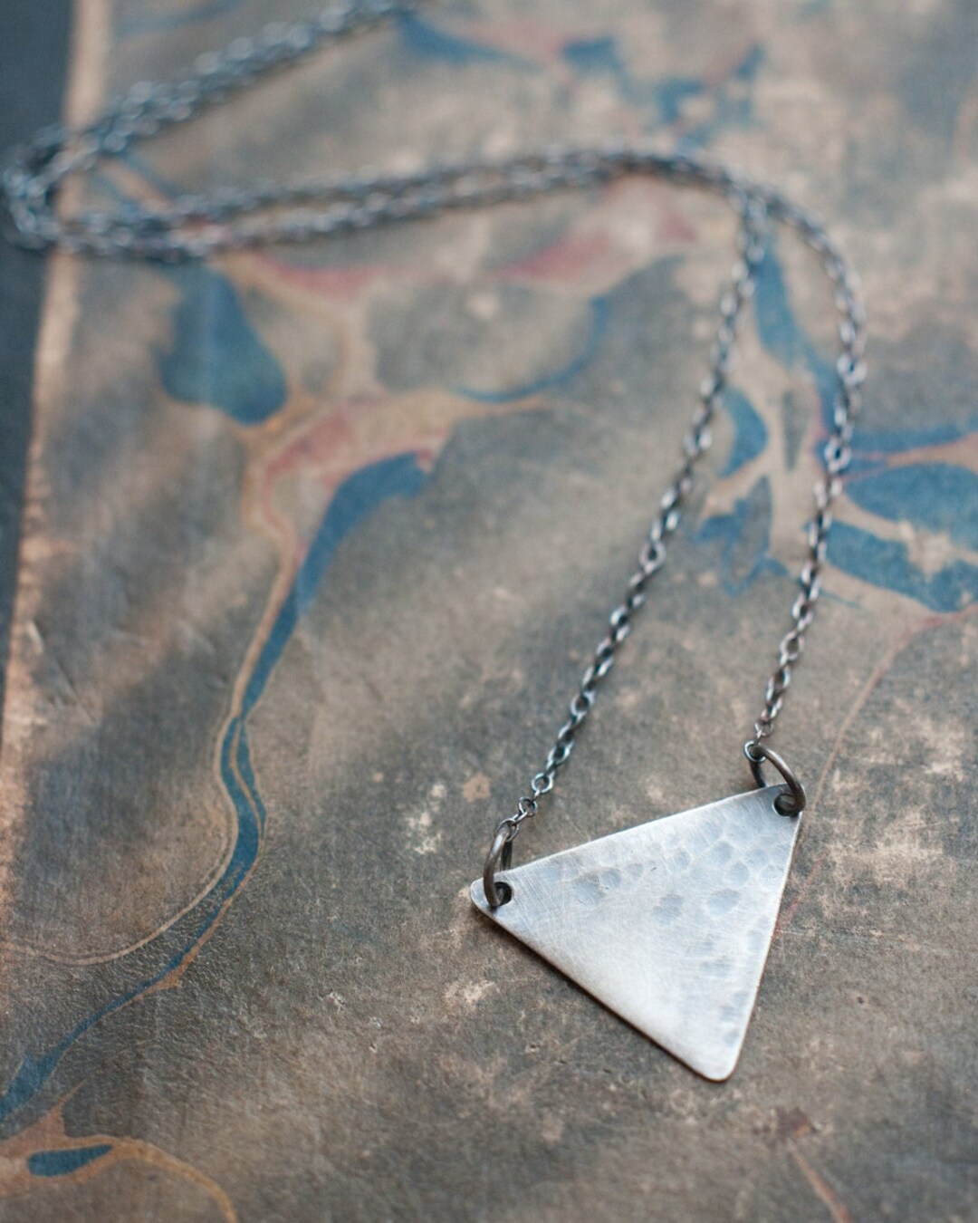Miniature Elemental Alchemy Necklace, Water Symbol in Sterling Silver ...