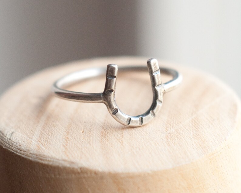 Lucky Horseshoe Ring Sterling Silver Good Luck Ring Western - Etsy