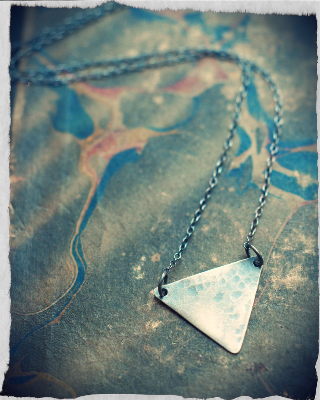 Miniature Elemental Alchemy Necklace, Water Symbol in Sterling Silver ...