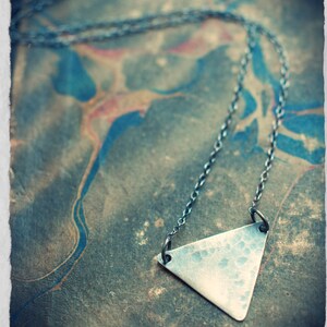 Miniature Elemental Alchemy Necklace, Water Symbol in Sterling Silver ...