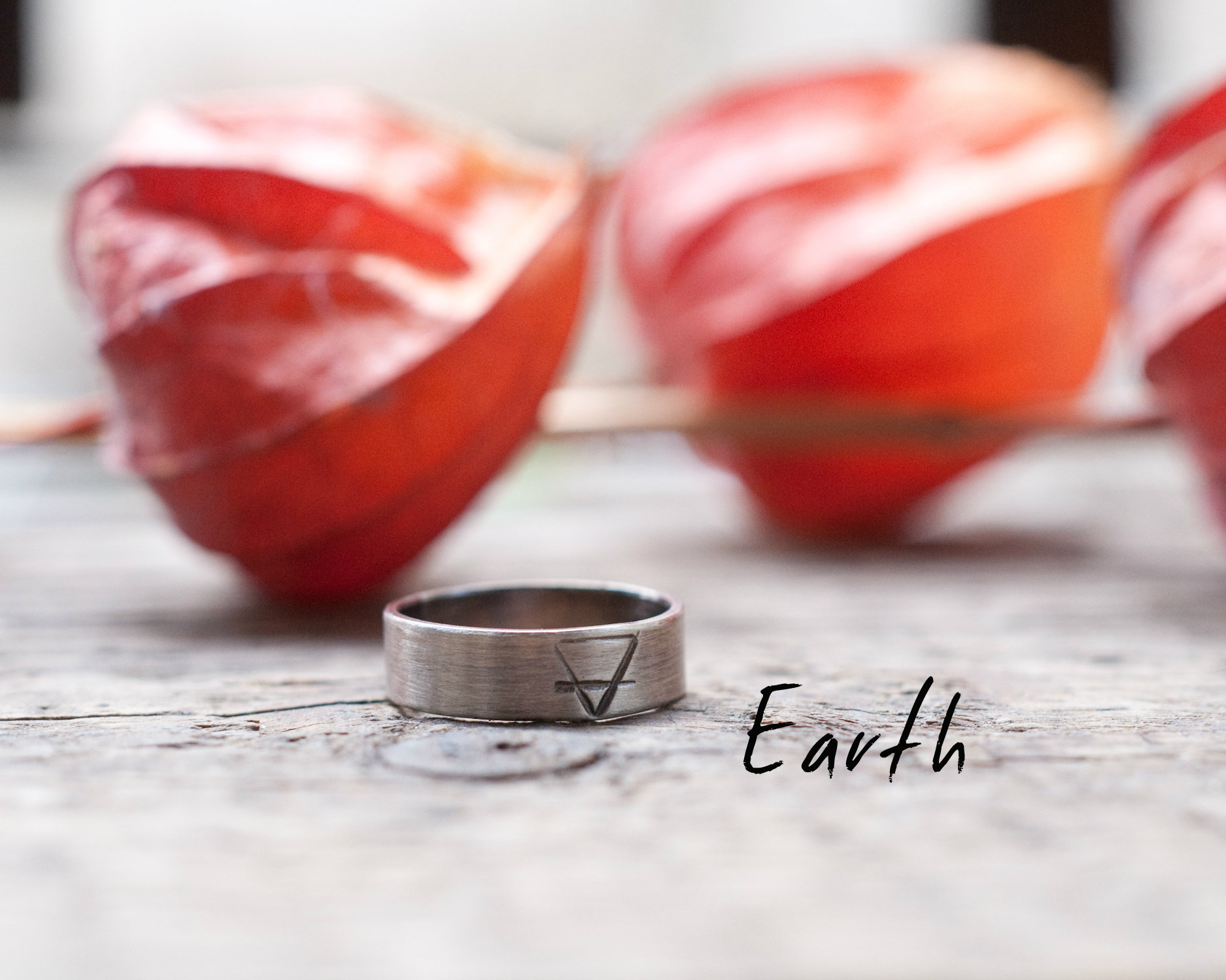 Elemental Ring Alchemical Symbols for Earth Air Fire and | Etsy