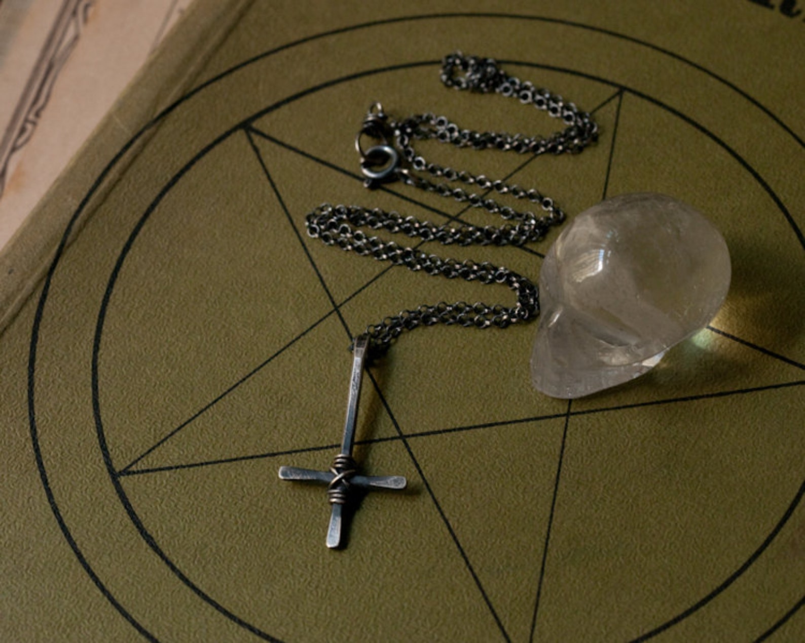 St. Peter's Cross Necklace Inverted Crucifix Pendant | Etsy