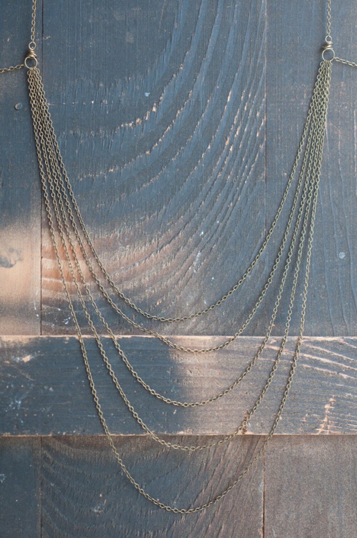 Cascade Body Chain Body Jewellery Fine Link Antique Brass - Etsy