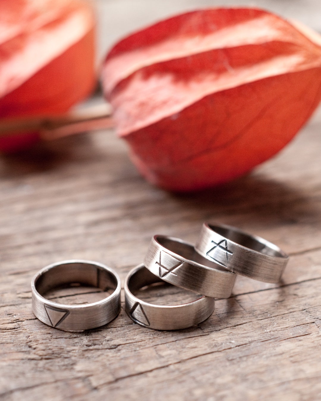 Elemental Ring, Alchemical Symbols for Earth, Air, Fire and Water ...