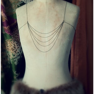 Cascade Body Chain, Body Jewellery, Fine Link Antique Brass Chain ...