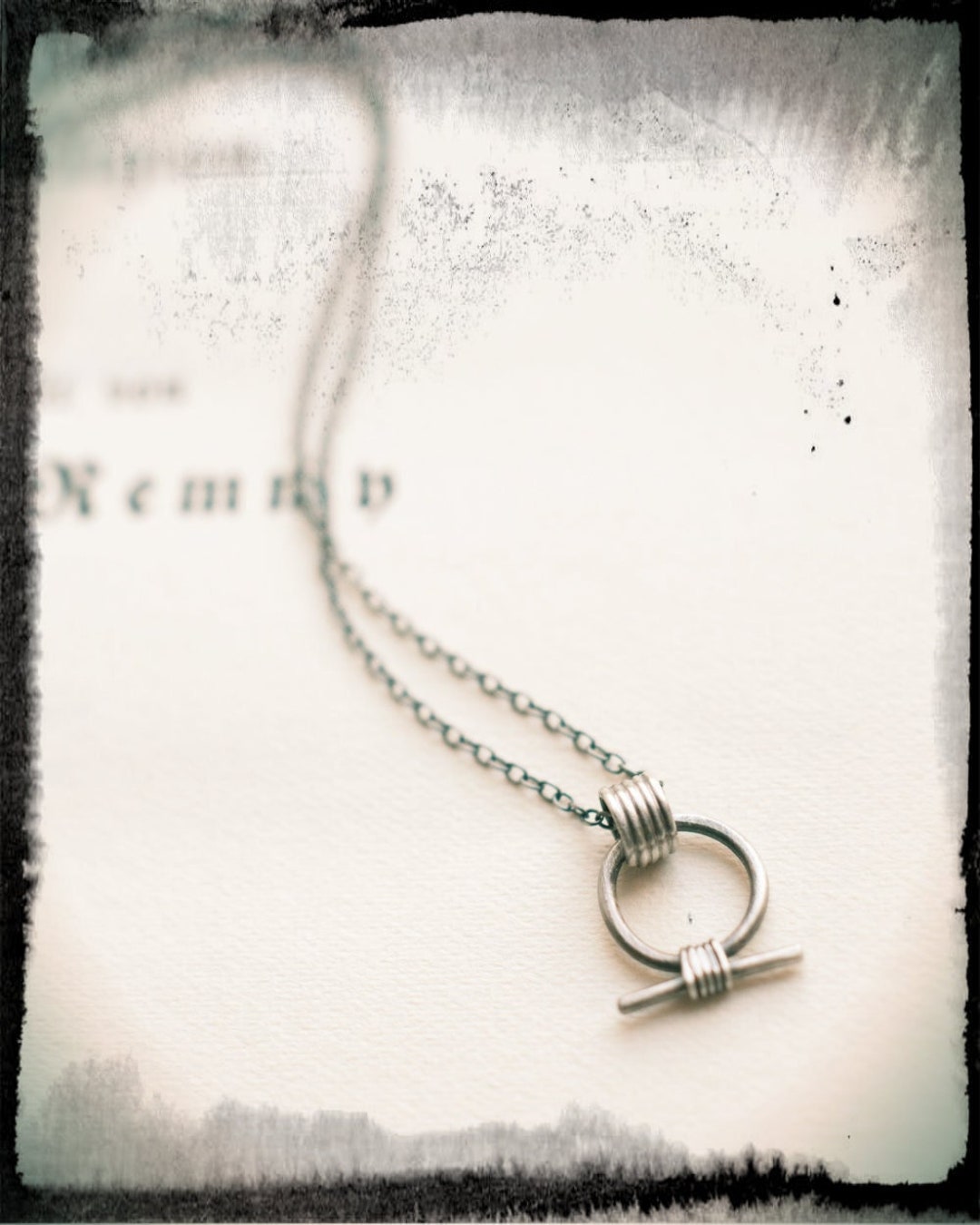 Shen Ring Necklace in Sterling Silver a Miniature Protection Amulet of ...