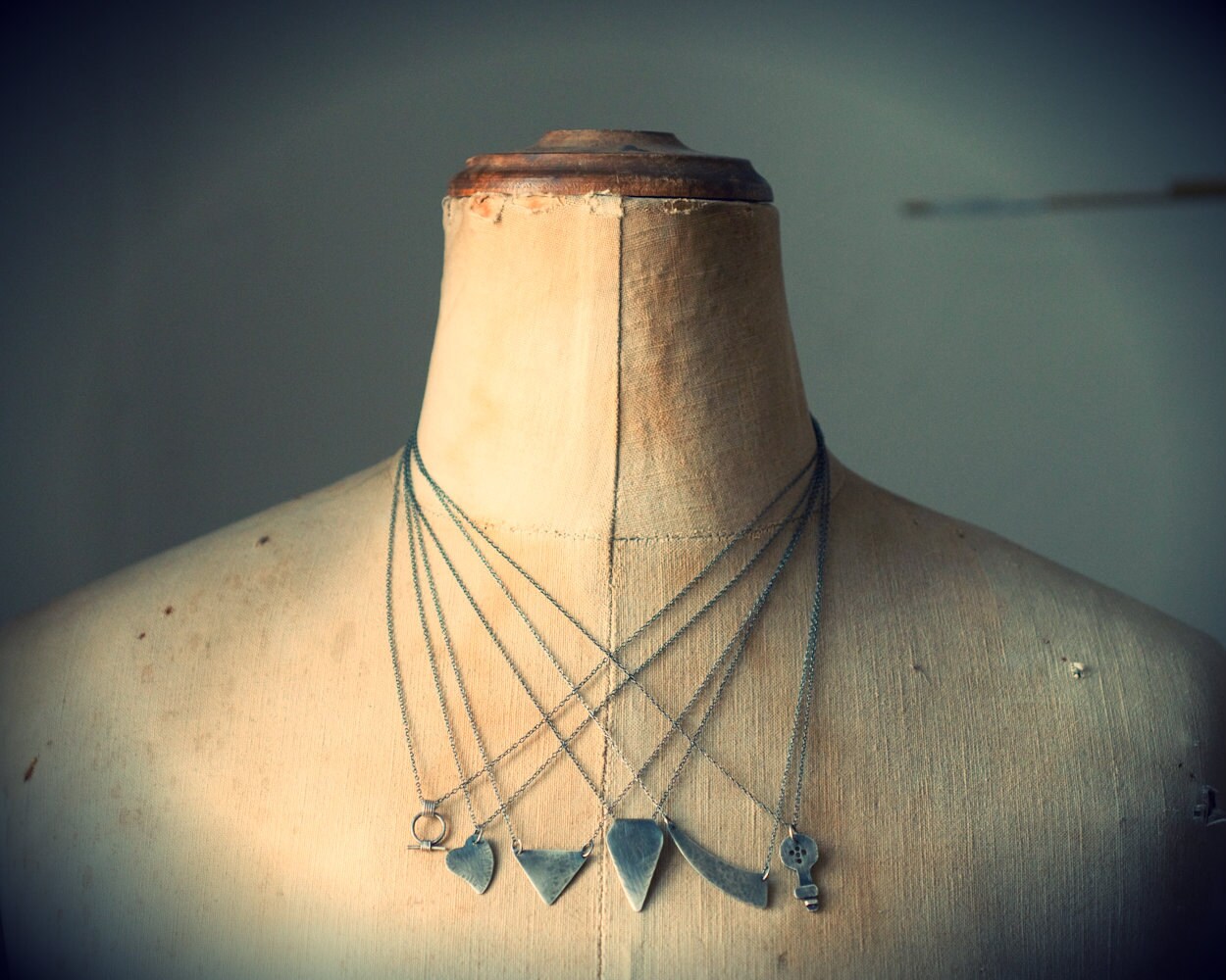 Miniature Elemental Alchemy Necklace, Water Symbol in Sterling Silver ...