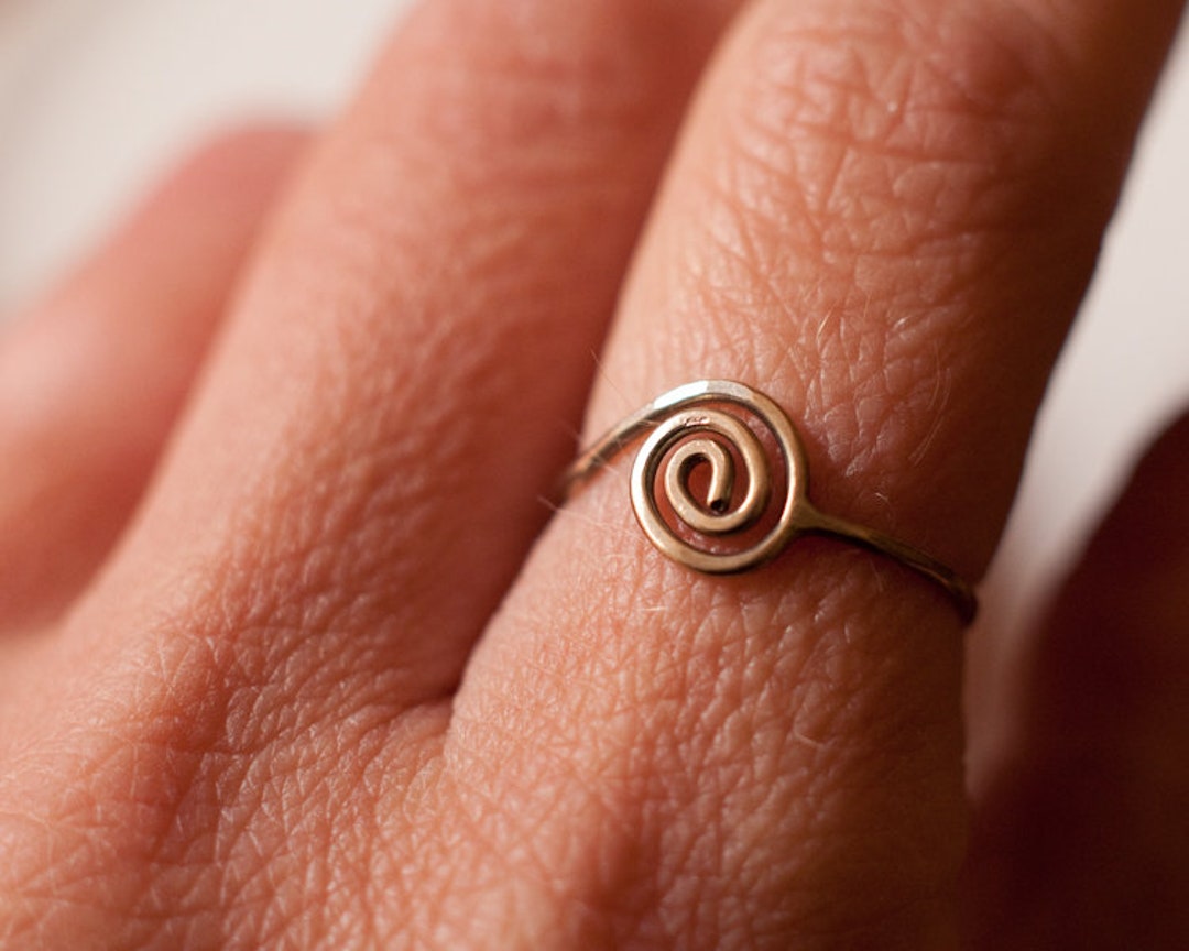 Sacred Geometry Fibonacci Spiral Ring in Yellow Gold, Red, or White ...