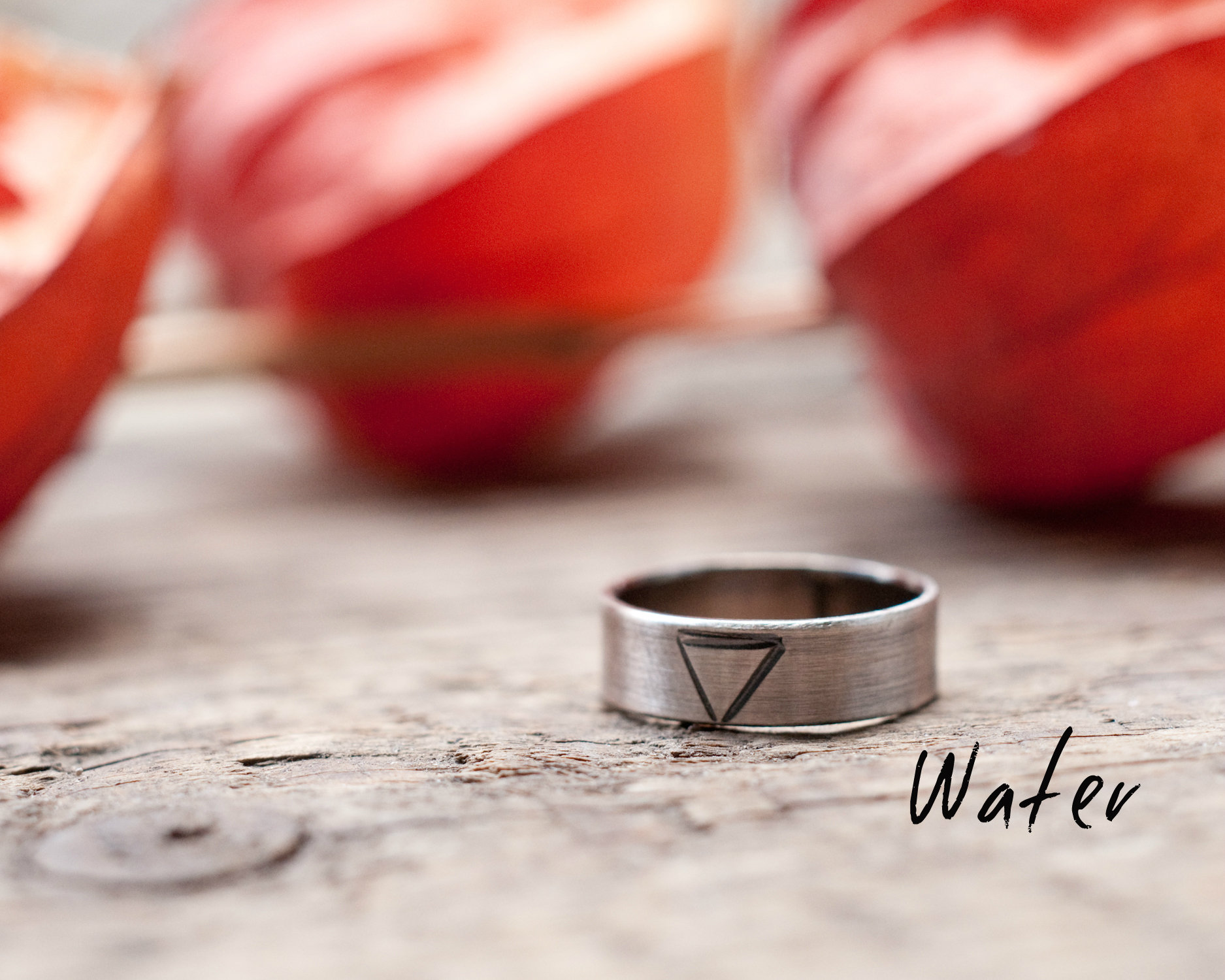 Elemental Ring Alchemical Symbols for Earth Air Fire and | Etsy