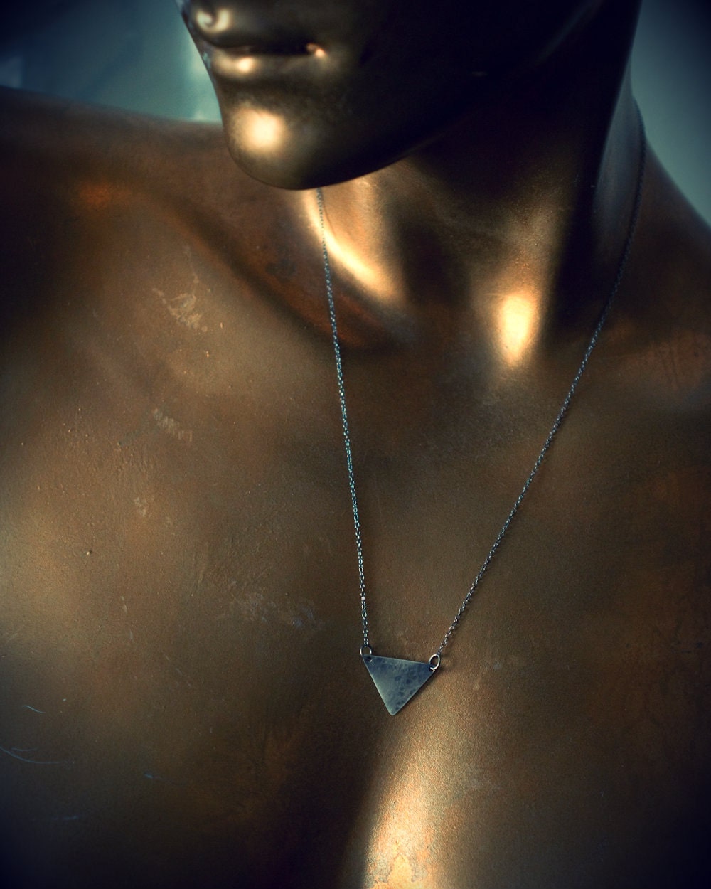 Miniature Elemental Alchemy Necklace, Water Symbol in Sterling Silver ...