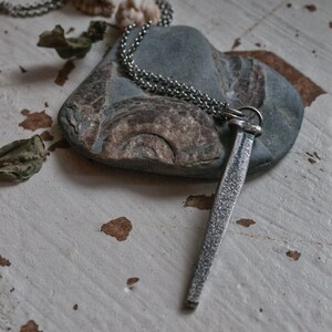 Iron Nail Necklace, Cast Sterling Silver Nail, Alternative Love Token ...