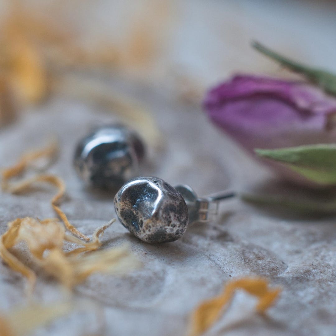 Tiny Human Teeth Stud Earrings, Cast in Solid Sterling Silver From ...