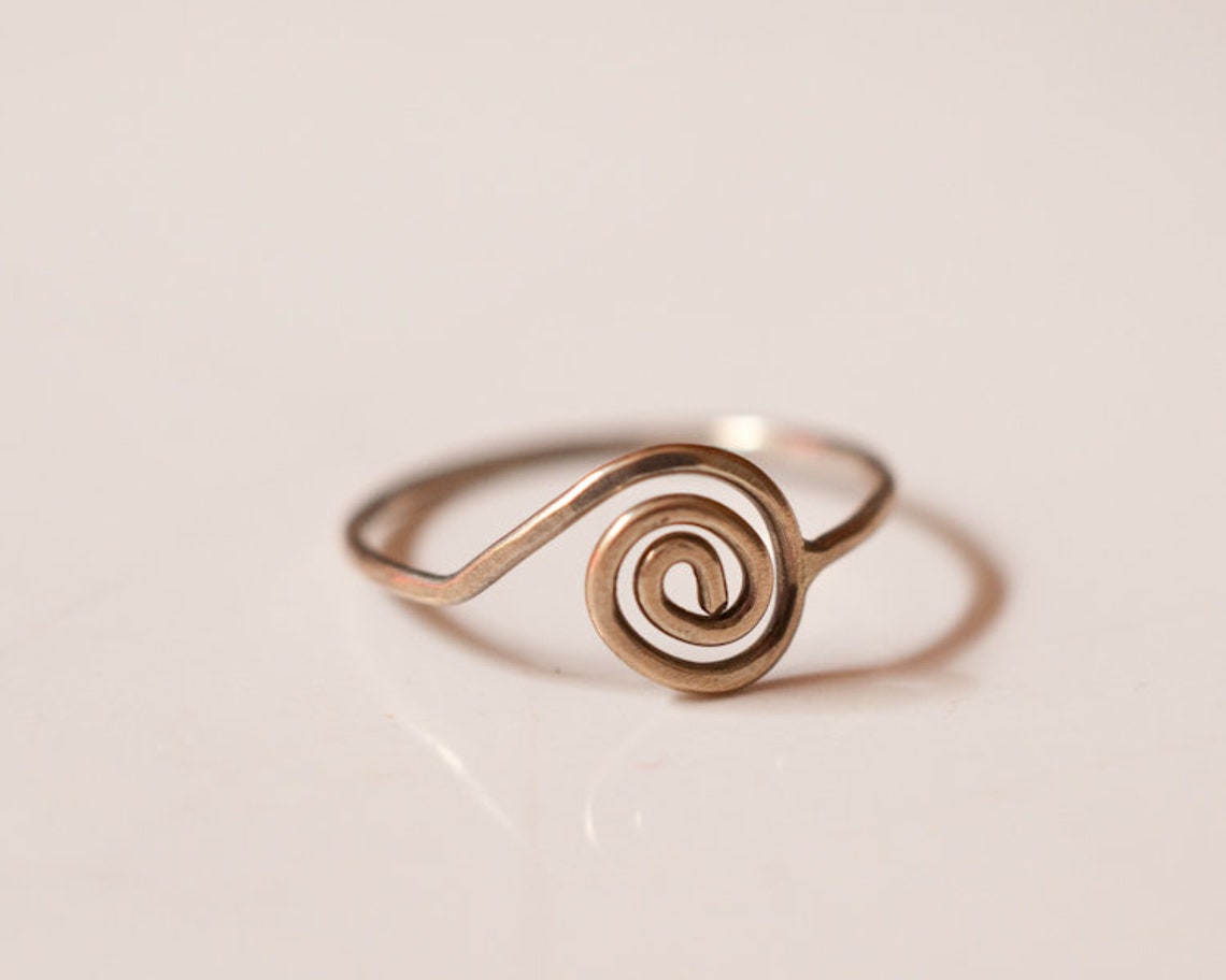 Sacred Geometry Fibonacci Spiral Ring in Yellow Gold, Red, or White ...