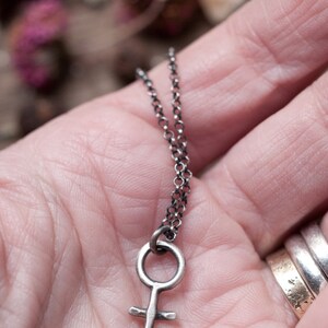 Female Gender Symbol, Sterling Silver Venus Astrological Pendant, Gift ...