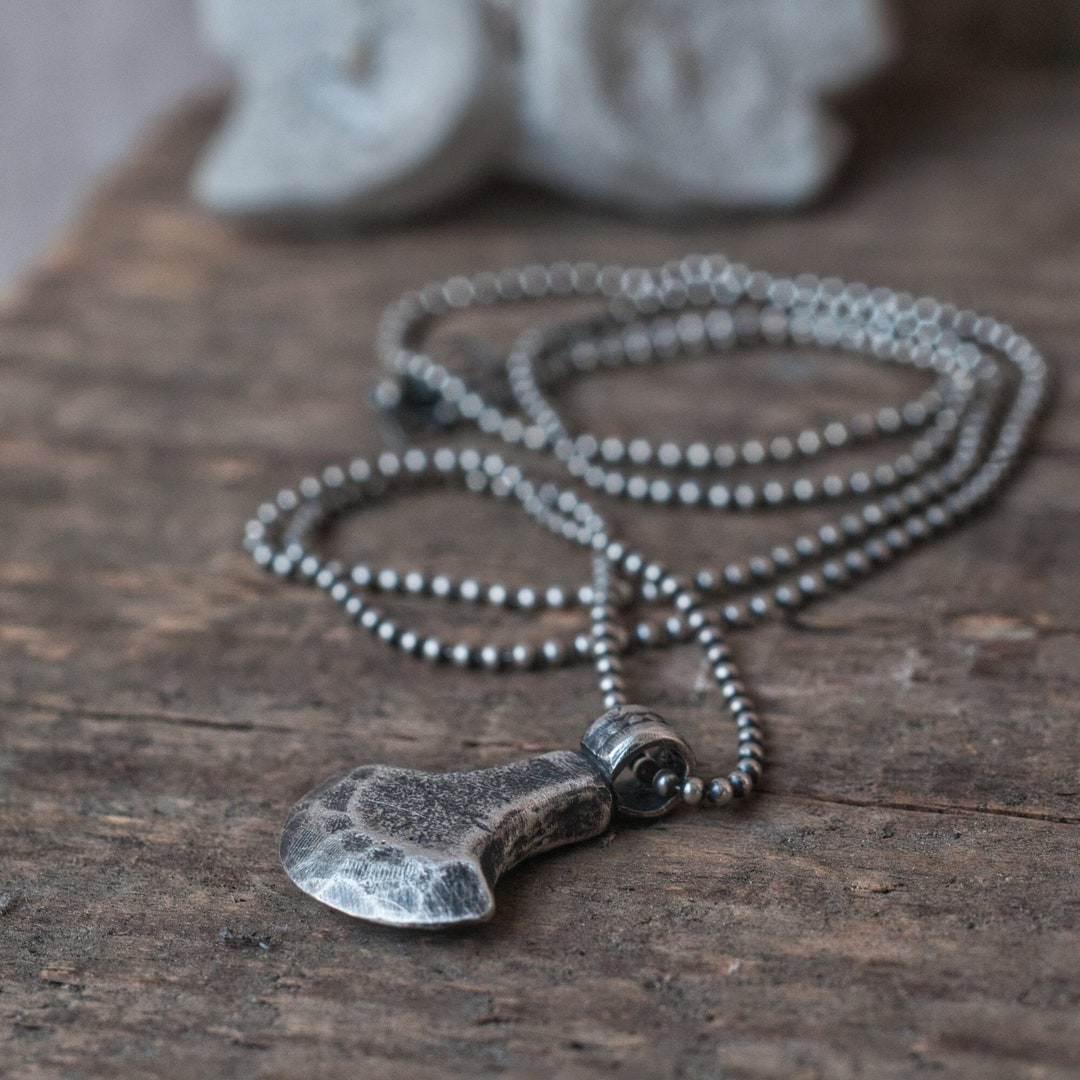 The Pit and the Pendulum Necklace, Hand Carved Rustic and Primitive ...