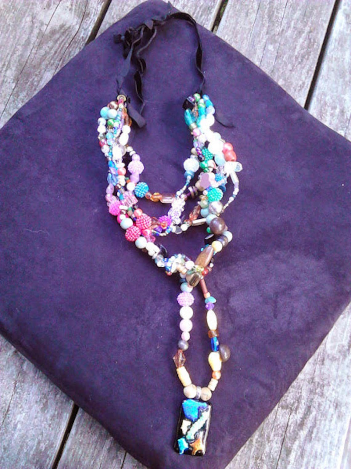 Neon 80s Themed Party Necklace Big Bold Statement Necklace - Etsy