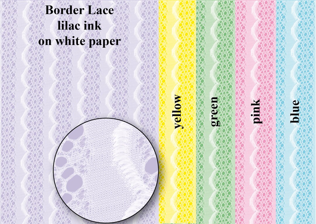 20 Border Lace Backing Paper - Etsy