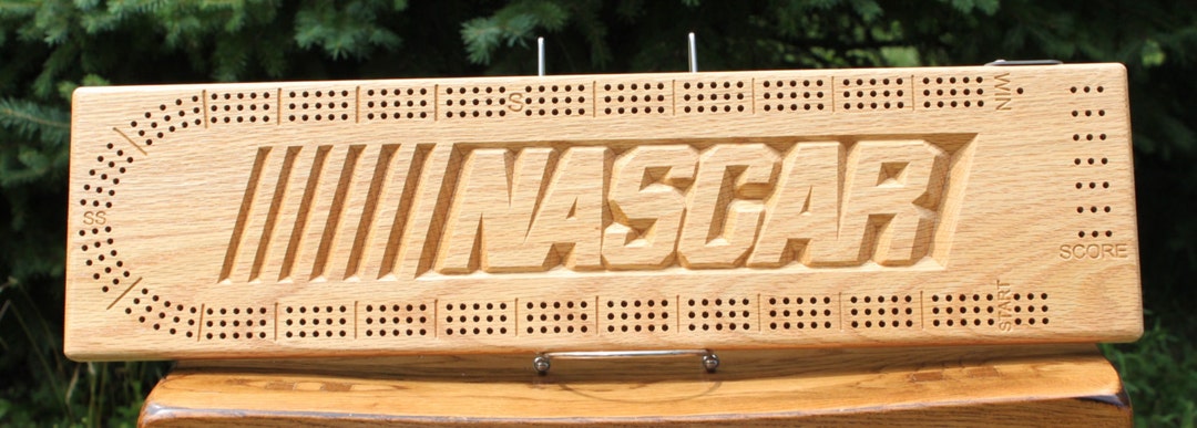 NASCAR Cribbage Board Made From Solid Oak - Etsy