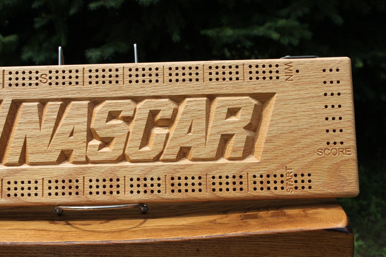NASCAR Cribbage Board Made From Solid Oak - Etsy