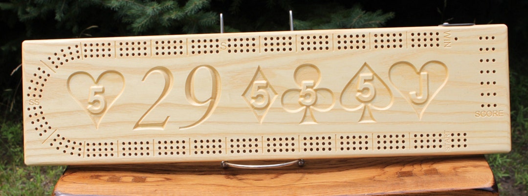 29 Hand Cribbage Board Made From White Ash - Etsy
