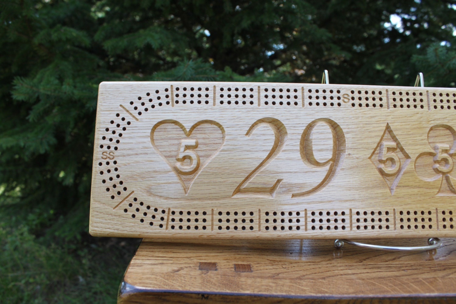 29 Hand Cribbage Board Made From Solid Oak - Etsy