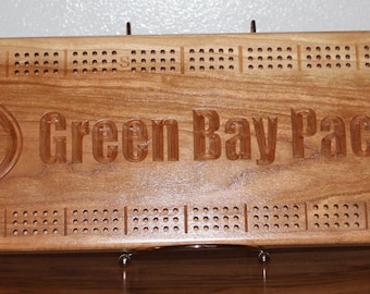 Green Bay Packer Cribbage Board Made From Oak. - Etsy