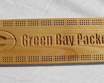 Green Bay Packer Cribbage Board Made From Oak. - Etsy