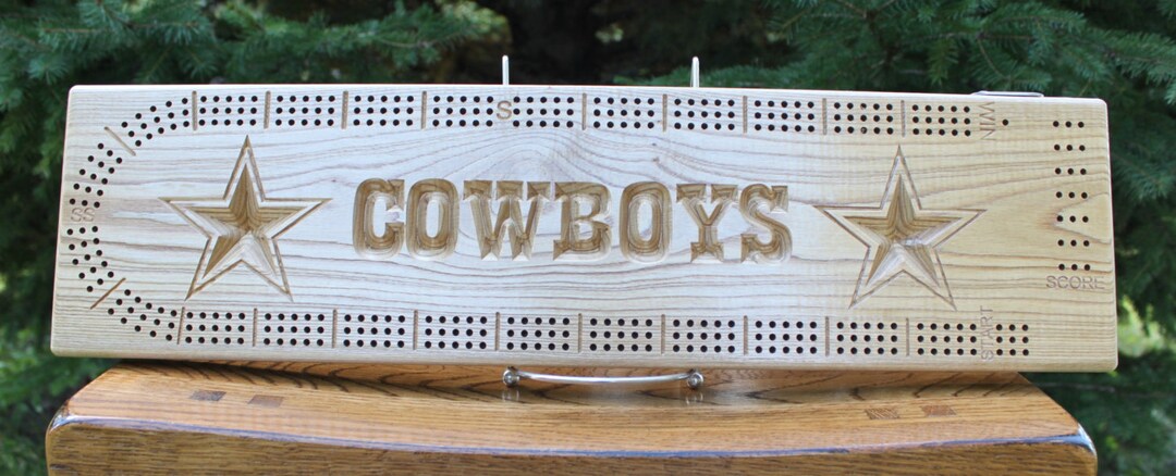 Dallas Cowboys Cribbage Board Made From Black Ash Wood. - Etsy