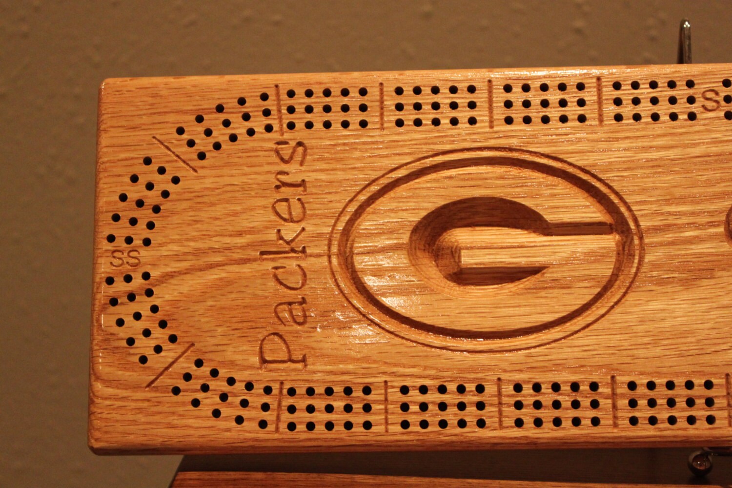 Packer VS Viking Cribbage Board Made From Solid Oak - Etsy