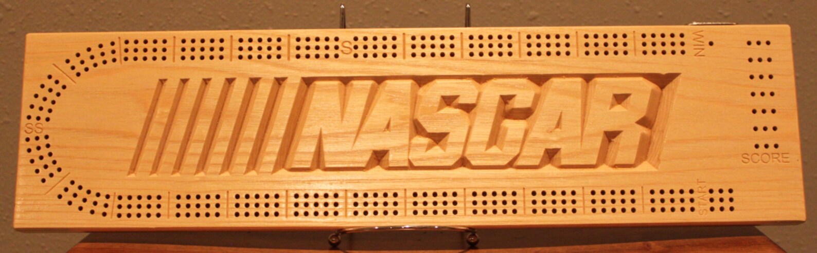 NASCAR Cribbage Board Made From White Ash | Etsy