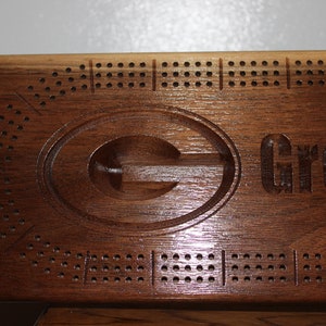 Green Bay Packer Cribbage Board Made From Black Walnut - Etsy