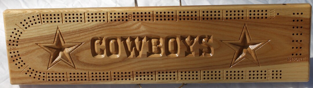 Dallas Cowboys Cribbage Board Made From White Ash Wood. - Etsy