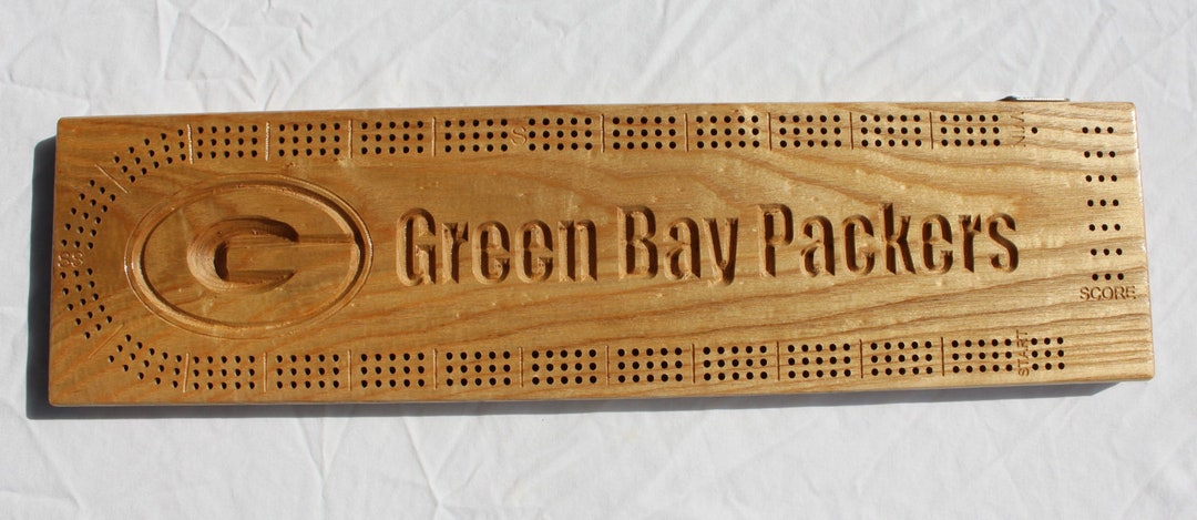 Green Bay Packer Cribbage Board Made From Black Ash - Etsy
