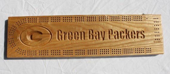 Green Bay Packer Cribbage Board Made From Black Ash | Etsy