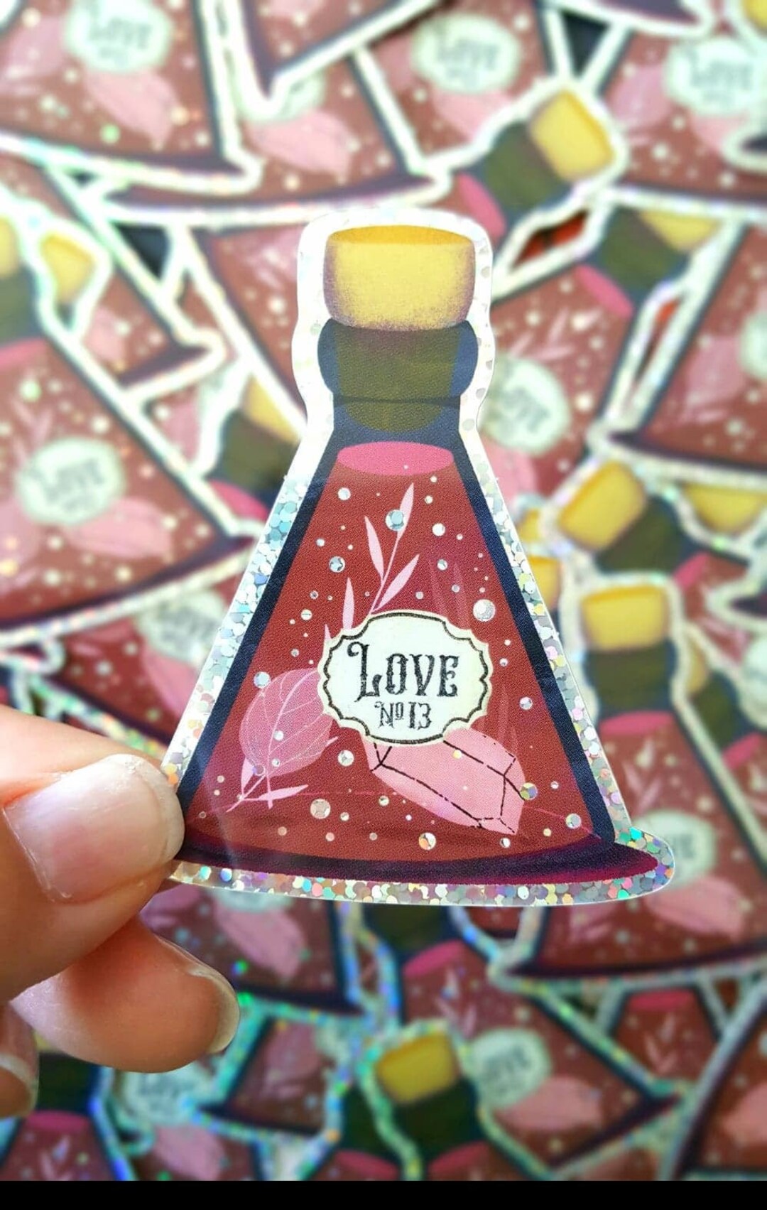 Love Potion - Glitter- Cute - Vinyl Sticker - Hydroflask Stickers ...