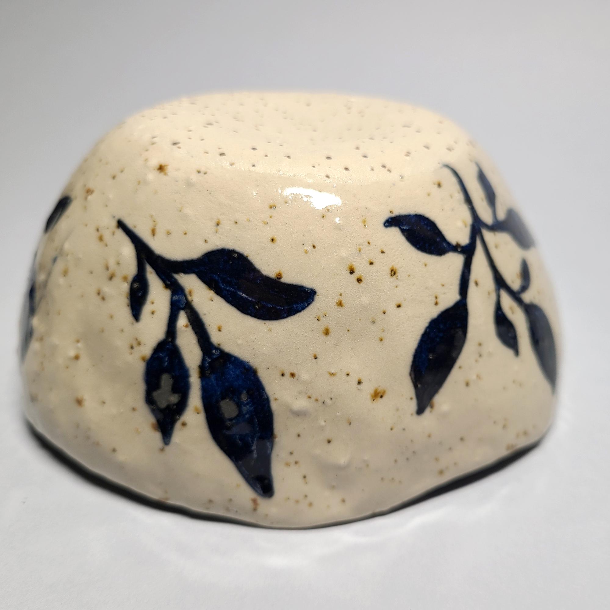 Ceramic Bowl – Handcrafted and Hand-painted – Floral Pattern Inside and ...