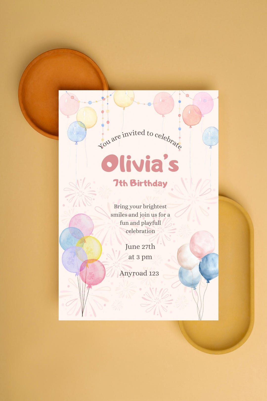 Editable Birthday Invitation Template, Birthday Invite, Kids Birthday ...