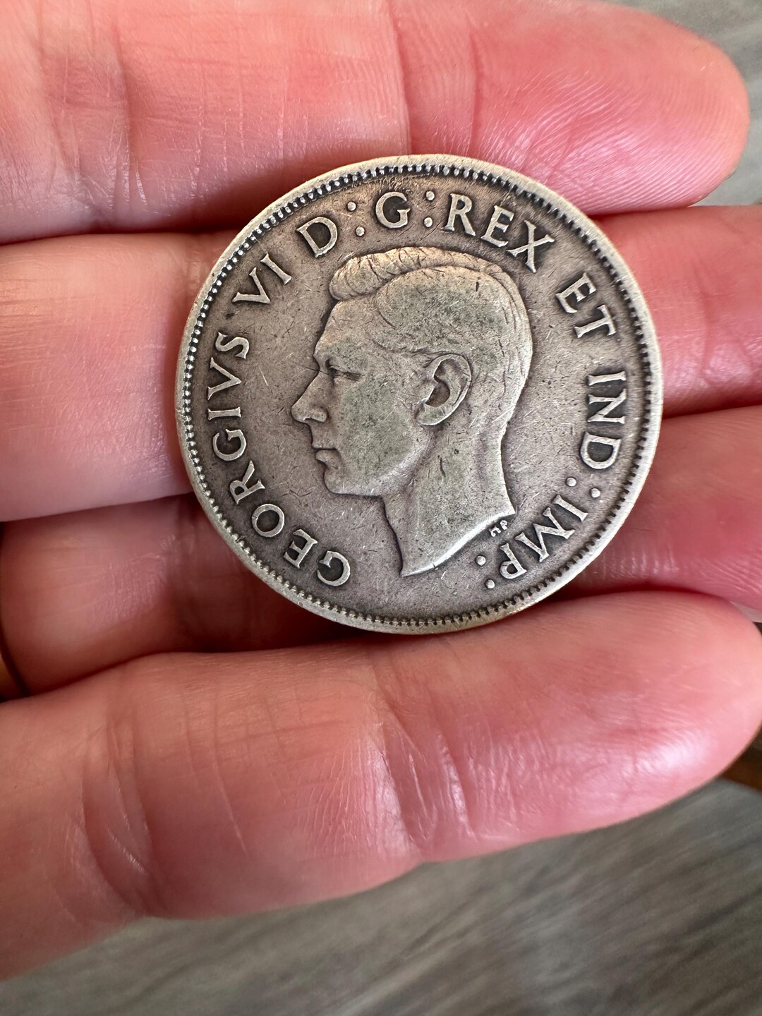 1943 Silver Canada 50 Cent Half Dollar Georgivs Vi D G Rex Et Ind Imp ...