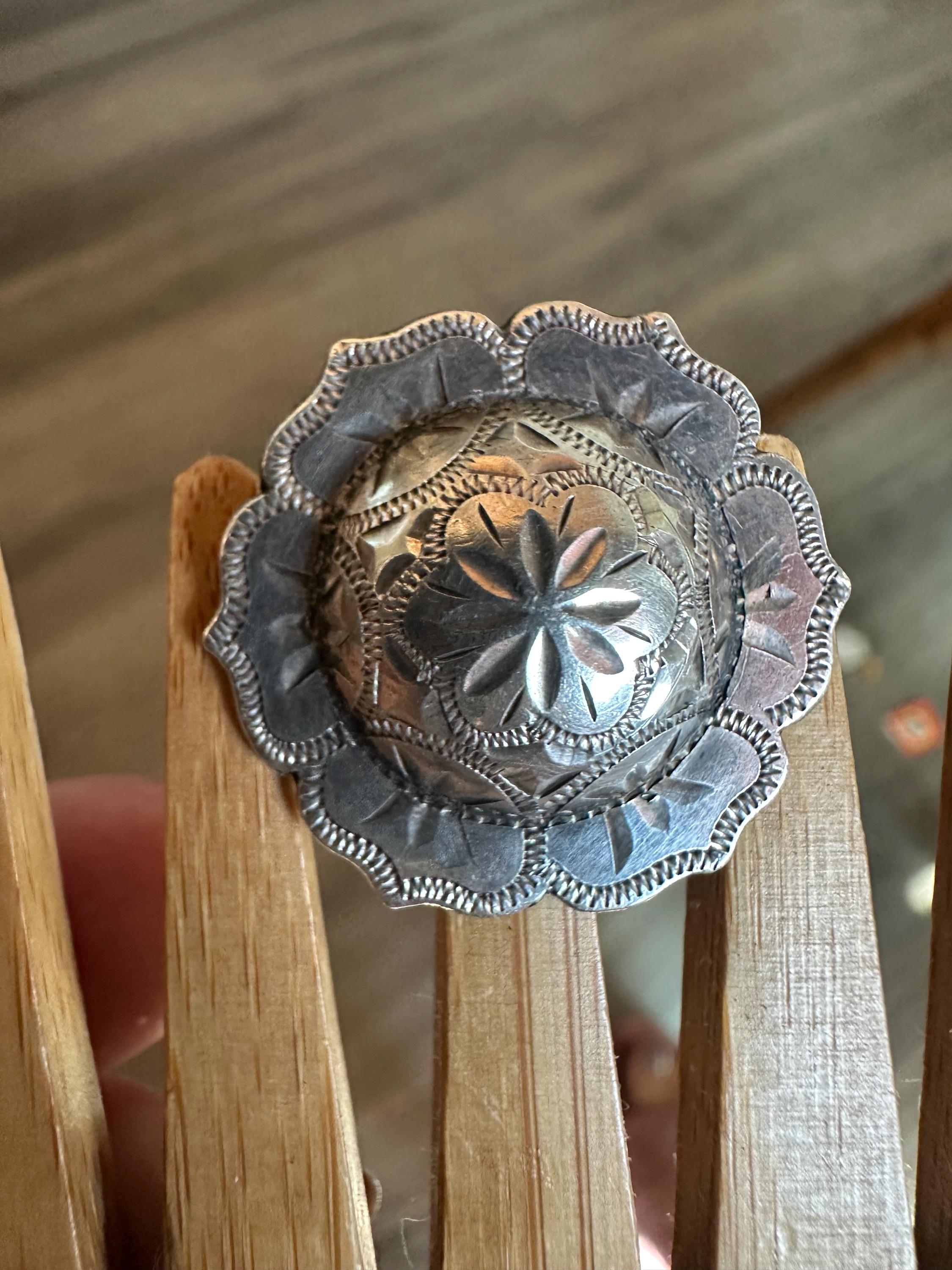 Native American Concho Cowboy Scarf Bolo Slide Scott Silver Saddle Wild ...