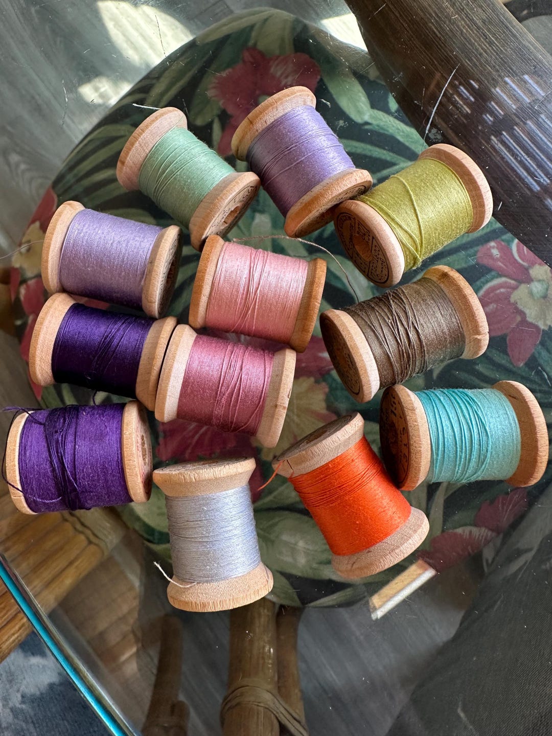 Antique Sewing Wooden Spool Thread Notions 12 Fast to Boiling and ...