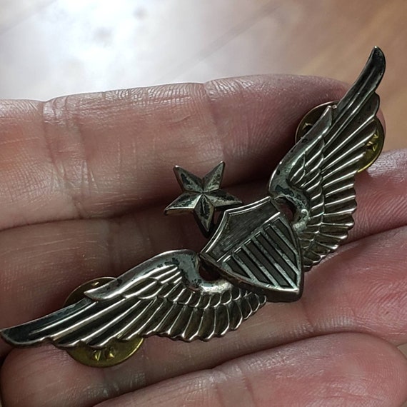 USAAC-USAAF-Sterling Silver Senior Pilot Wings-2 1/2"… - Gem