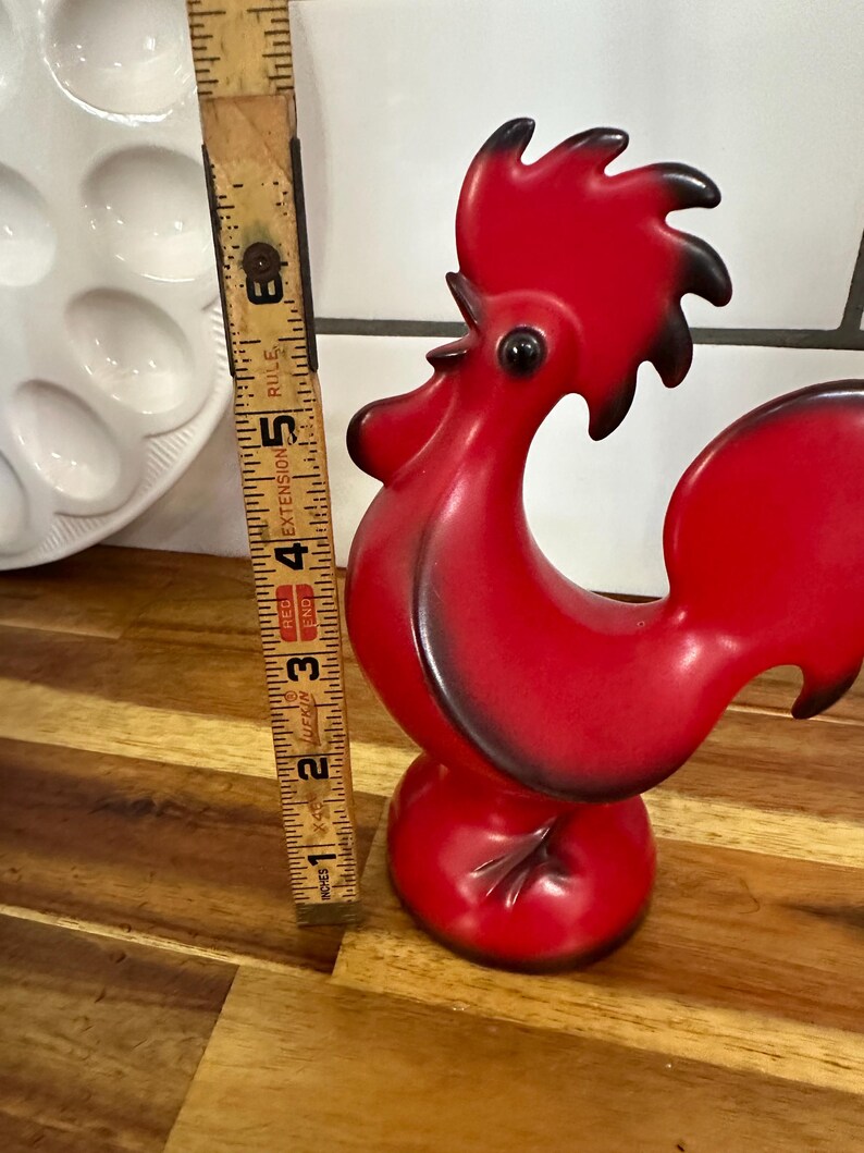 Rare Red Black Goebel Rooster Chicken Bank 1968 - Etsy
