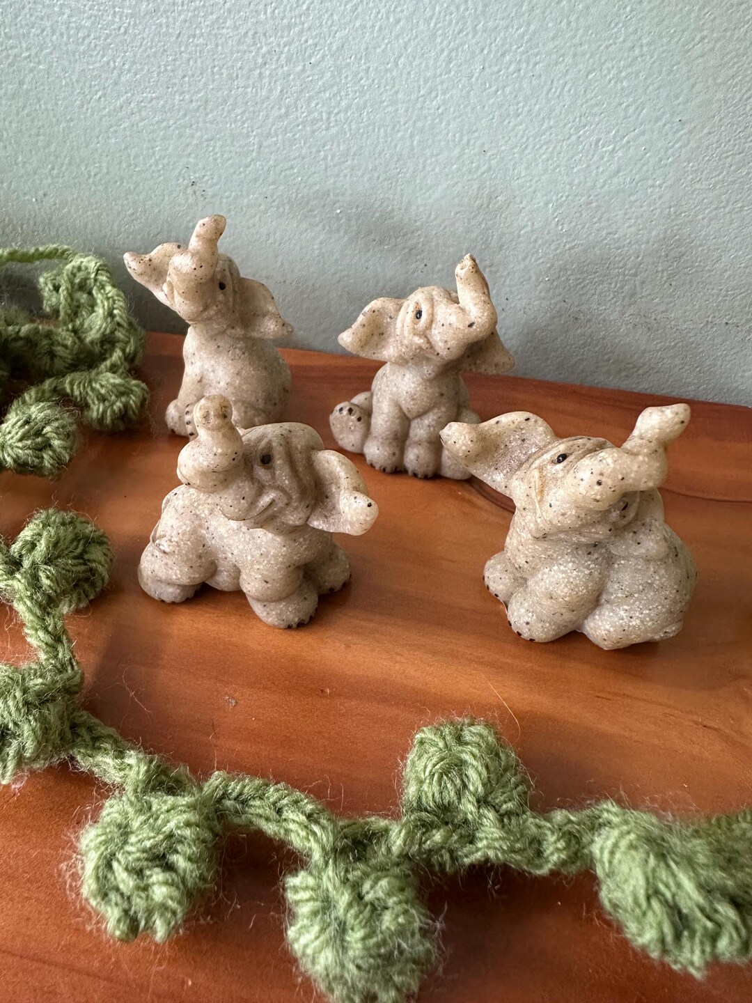 Quarry Critters Set 4 Mini Elephants Second Nature Design 2001 - Etsy