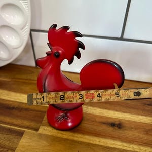Rare Red Black Goebel Rooster Chicken Bank 1968 - Etsy