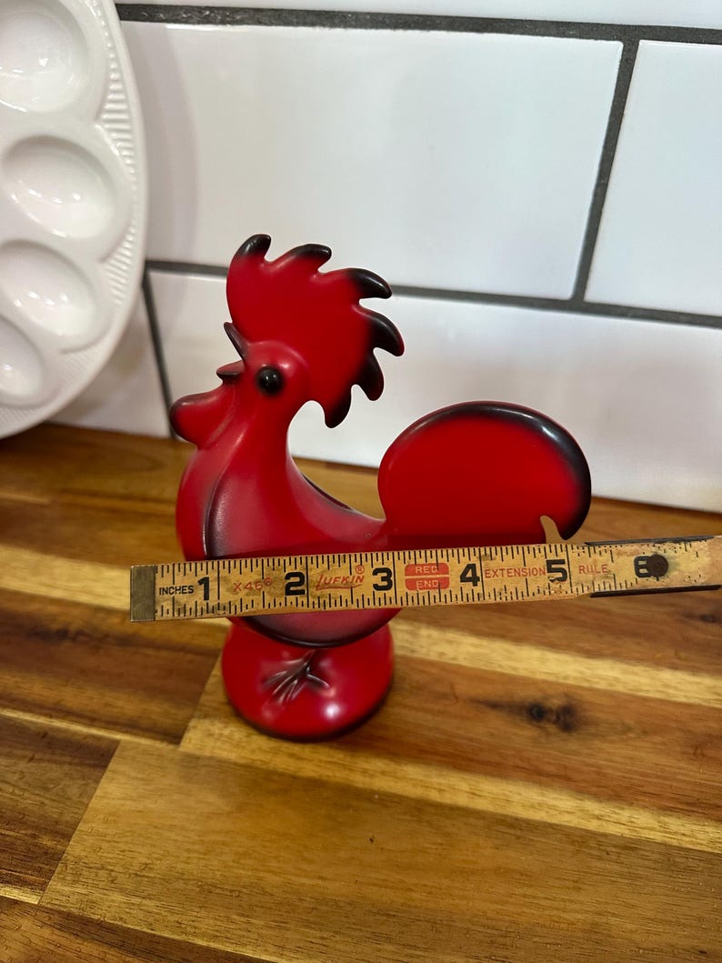 Rare Red Black Goebel Rooster Chicken Bank 1968 - Etsy