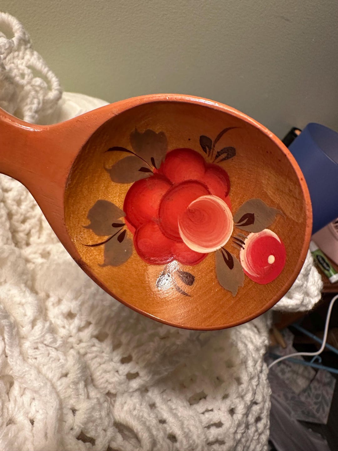 Folk Art Hand Painted Wooden Spoon Russian - Etsy