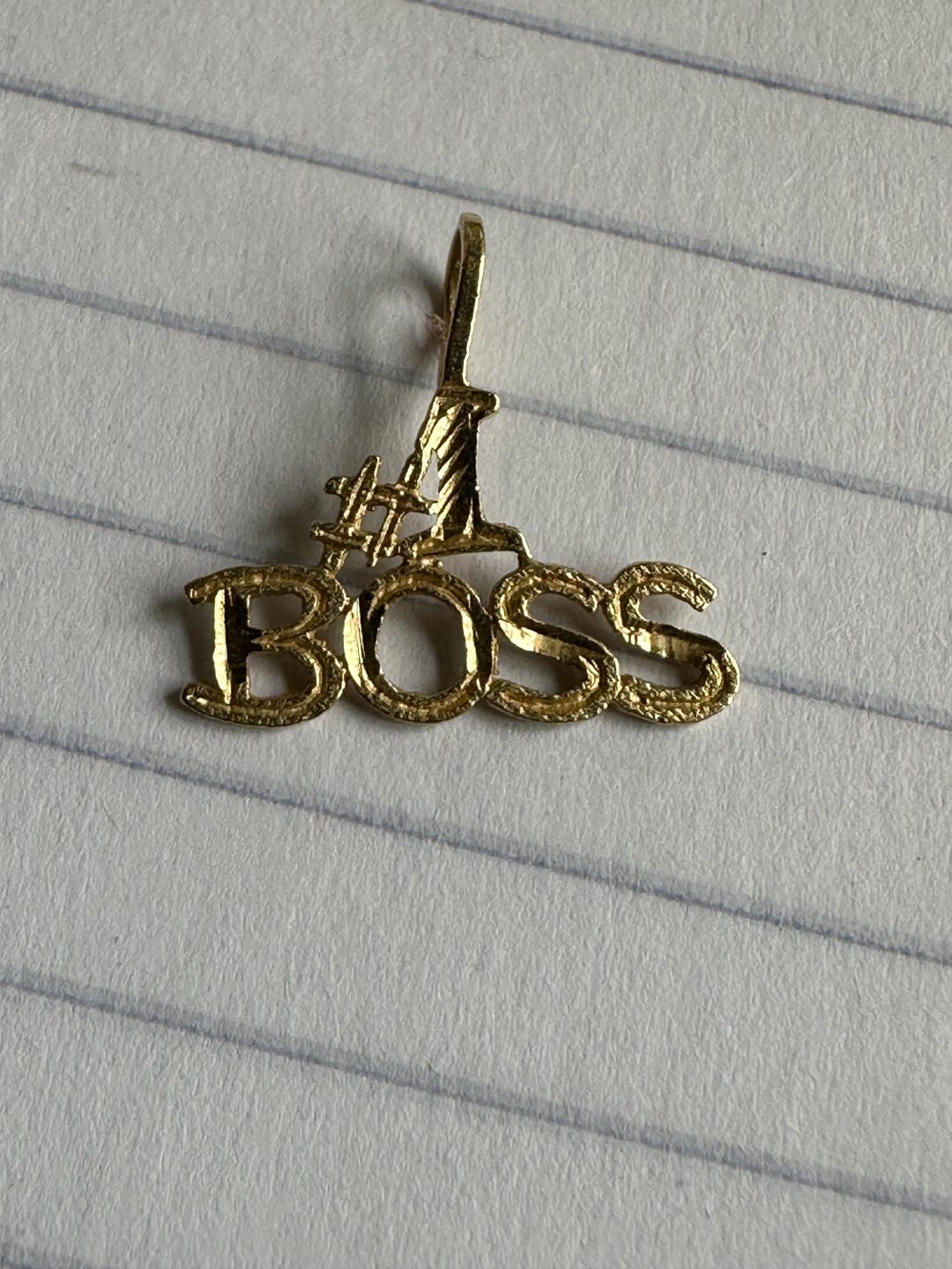 14k Gold #1 Boss Charm - Etsy