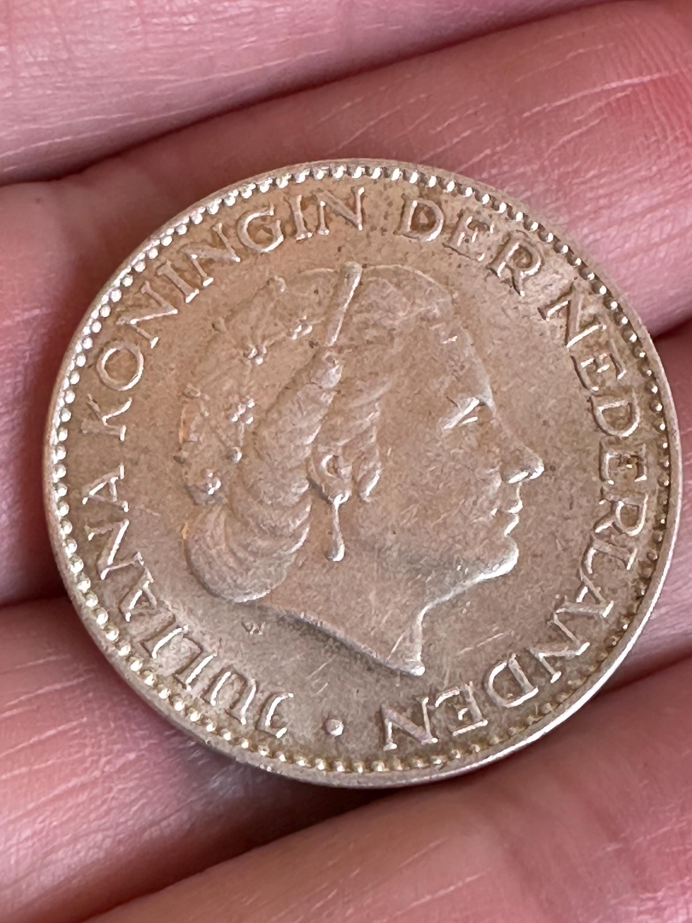 1957 Netherlands 1 Gulden Queen Coin - Etsy