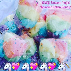 Rainbow Unicorn Cotton Candy Puffs 15 Pieces | Etsy