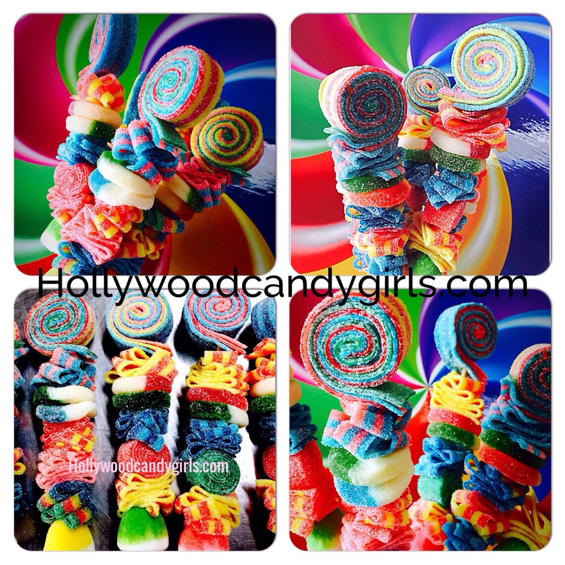 60 SWEET Rainbow Party Favors Candy Kabob - Etsy